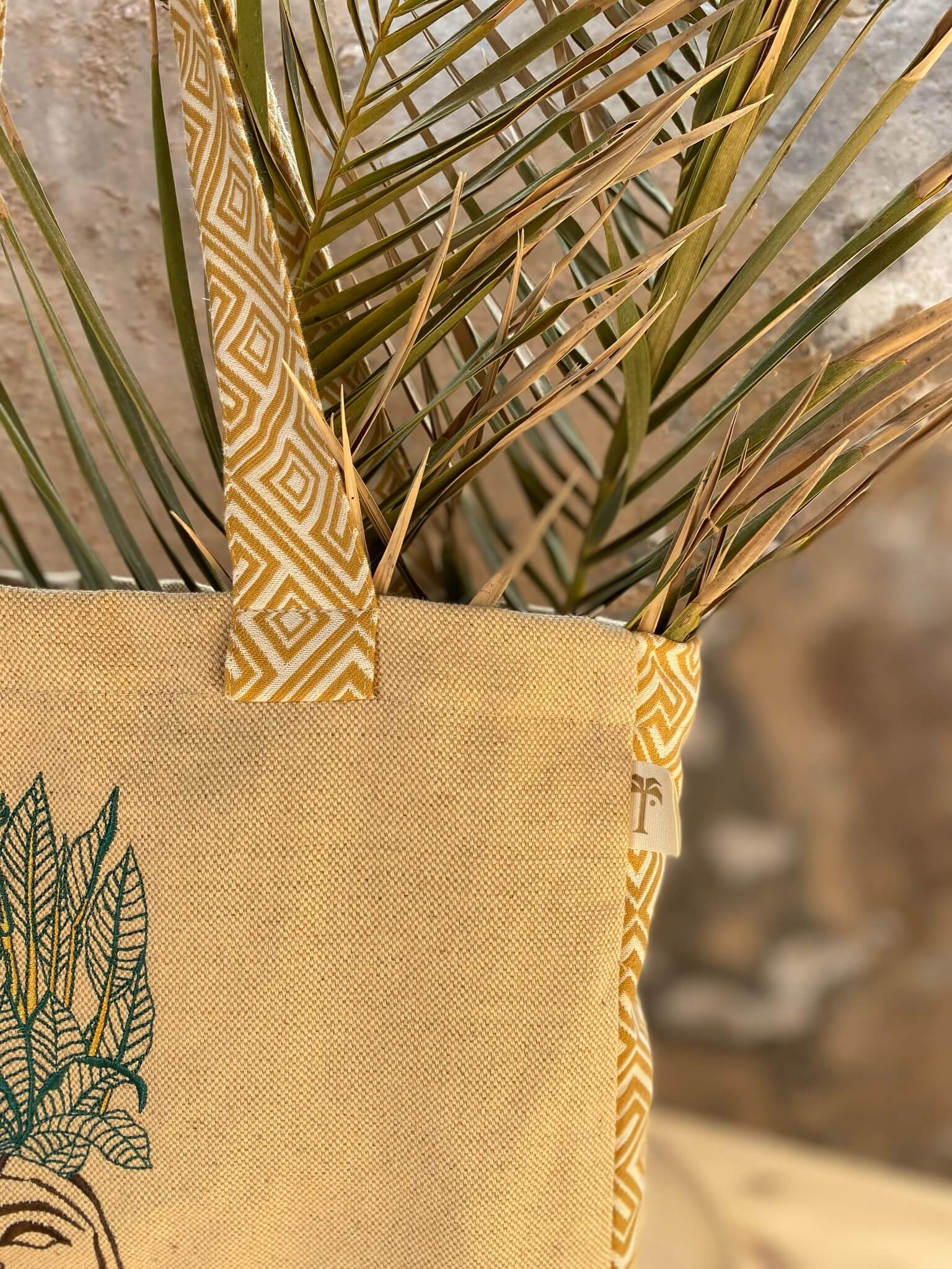 NEFERTITI Embroidery Art Bag Borgia fabric - Tropia Art